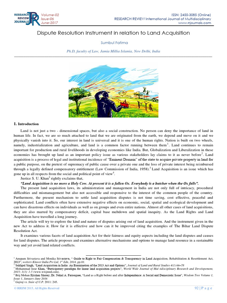 Dispute Resolution Instrument in Relatio | PDF | Eminent Domain | Appeal