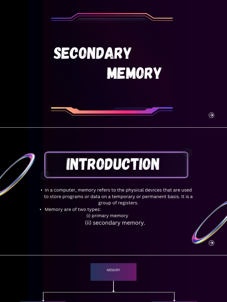 Secondary Memory | PDF | Computer Data Storage | Hard Disk Drive