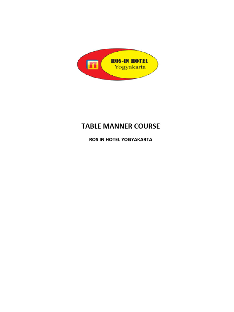 Table Manner Course Ros in | PDF
