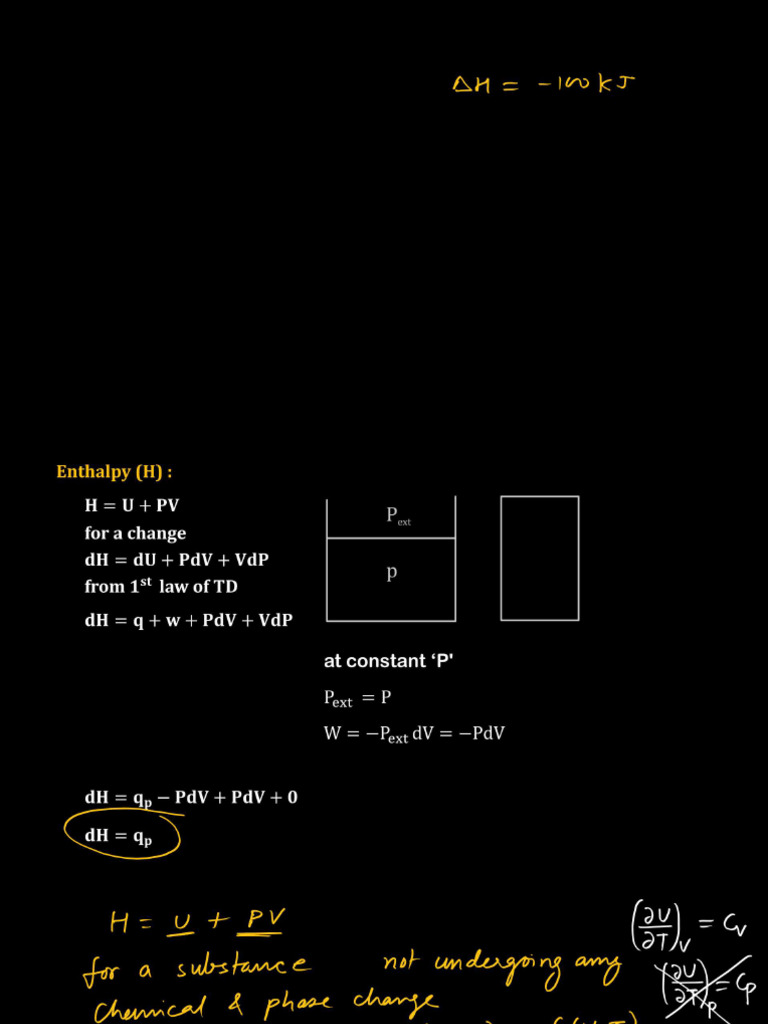 Thermodynamics-1 _ L-07 (Class Notes) _ Relationship Between Delta H ...