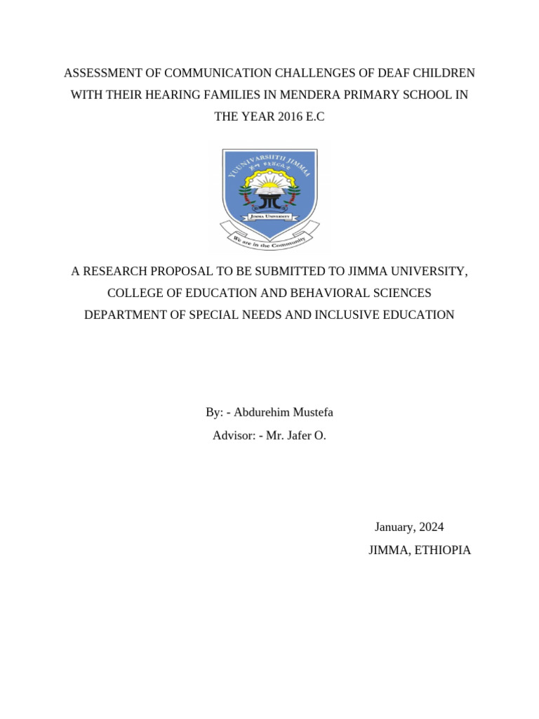 proposal | PDF | Hearing Loss | Ear