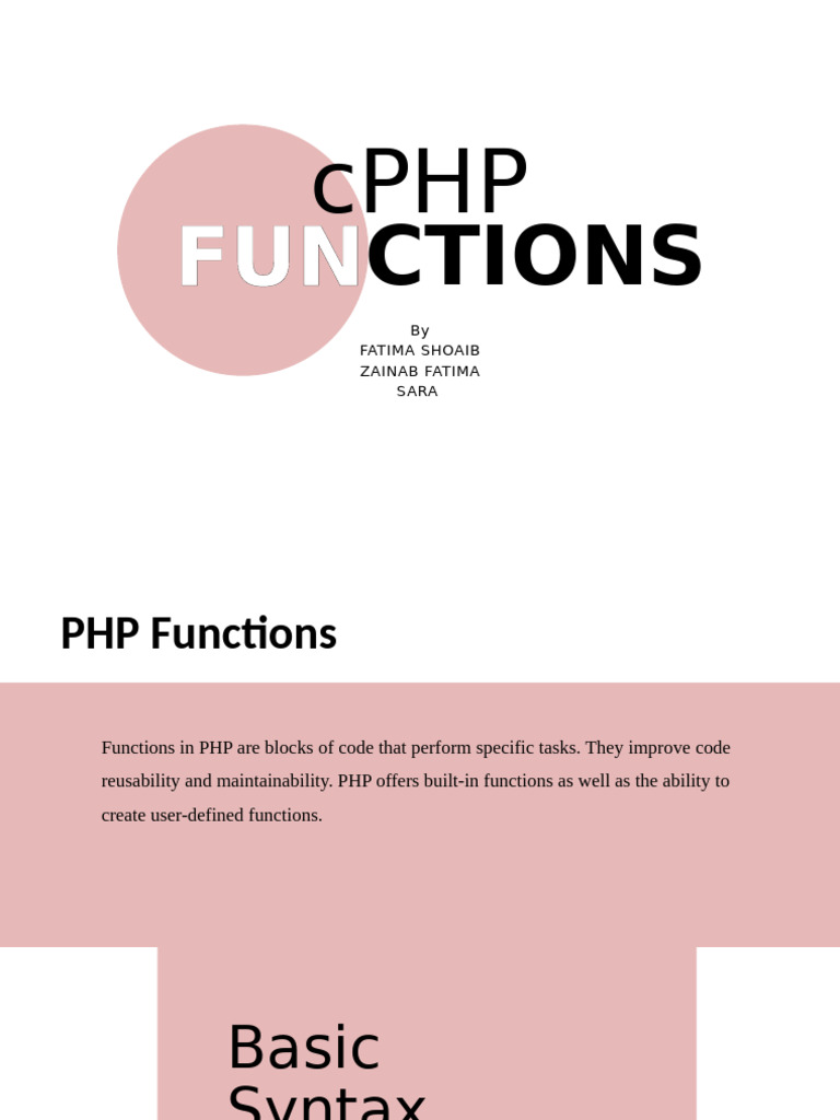 PHP Functions for Developers | PDF | Php | Parameter (Computer Programming)