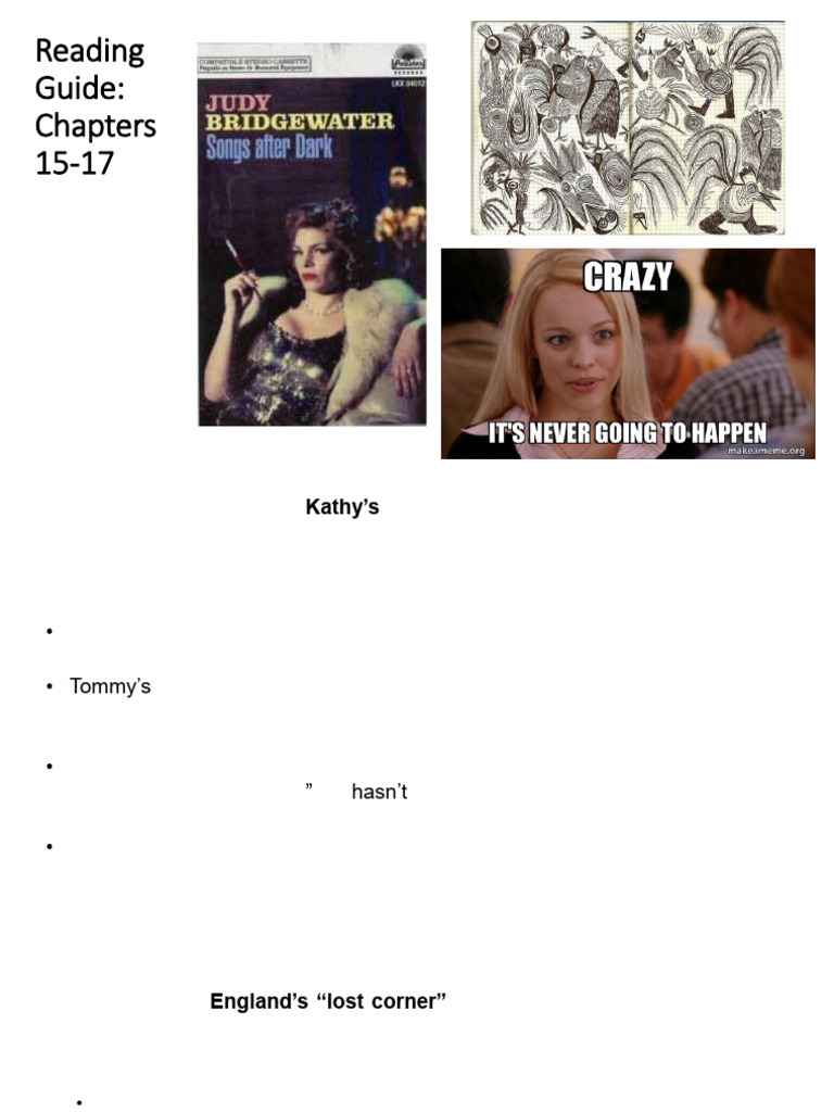 Reading Guide PowerPoint - CHP 15-17 Never Let Me Go | PDF | Psychology ...