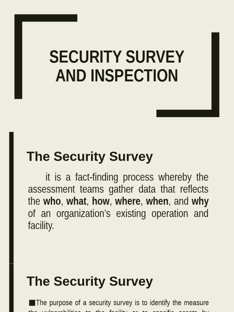 Security Survey Iinspection | PDF | Risk | Door