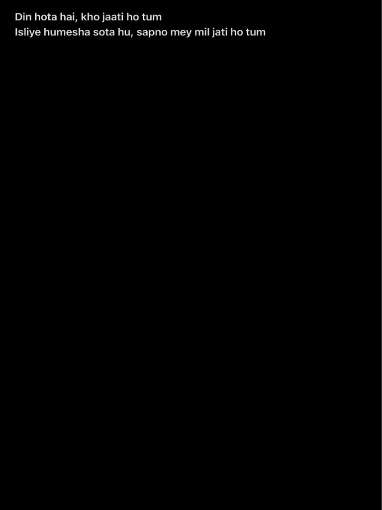 Din Hota Hai, Kho Jaati Ho Tum | PDF