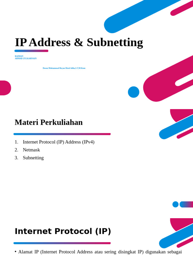 Ip Address Dan Subnetting | PDF
