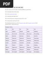 Verb Forms V1 to V5 Explained | PDF | Visual Cortex | Verb
