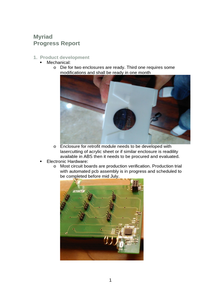 Myriad Progress Report 2018-06-17 | PDF | Software Release Life Cycle ...