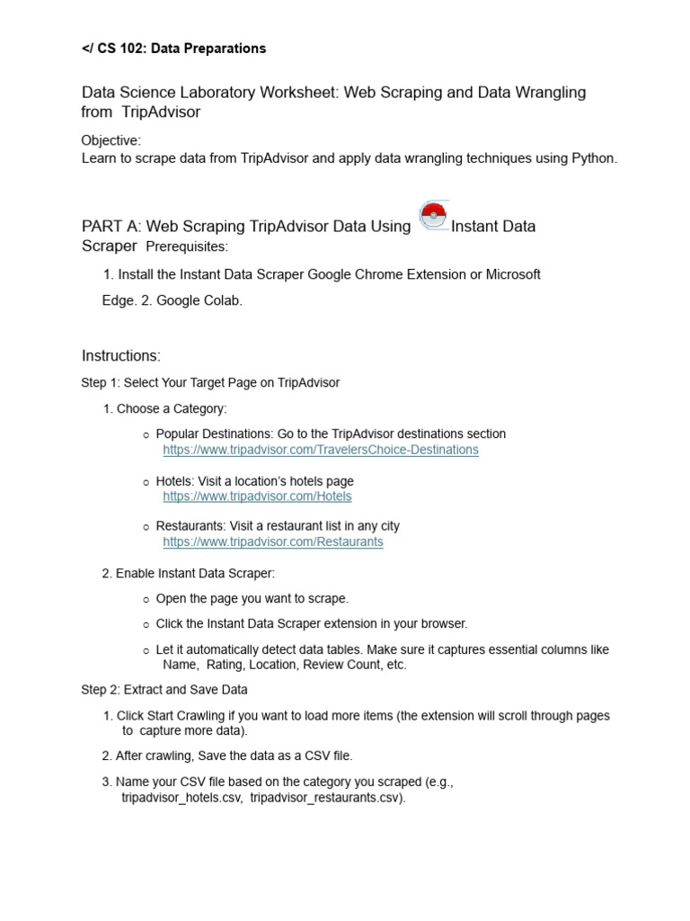 Data Science Laboratory Worksheet | PDF | Data | Computing