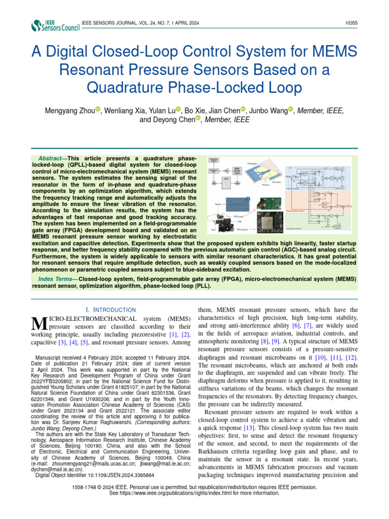 6-A Digital Closed-Loop Control System For MEMS Resonant Pressure Sensors Based On A Quadrature ...