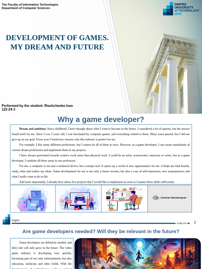 My Choice. Games Developer | PDF | Video Games | Cognitive Science