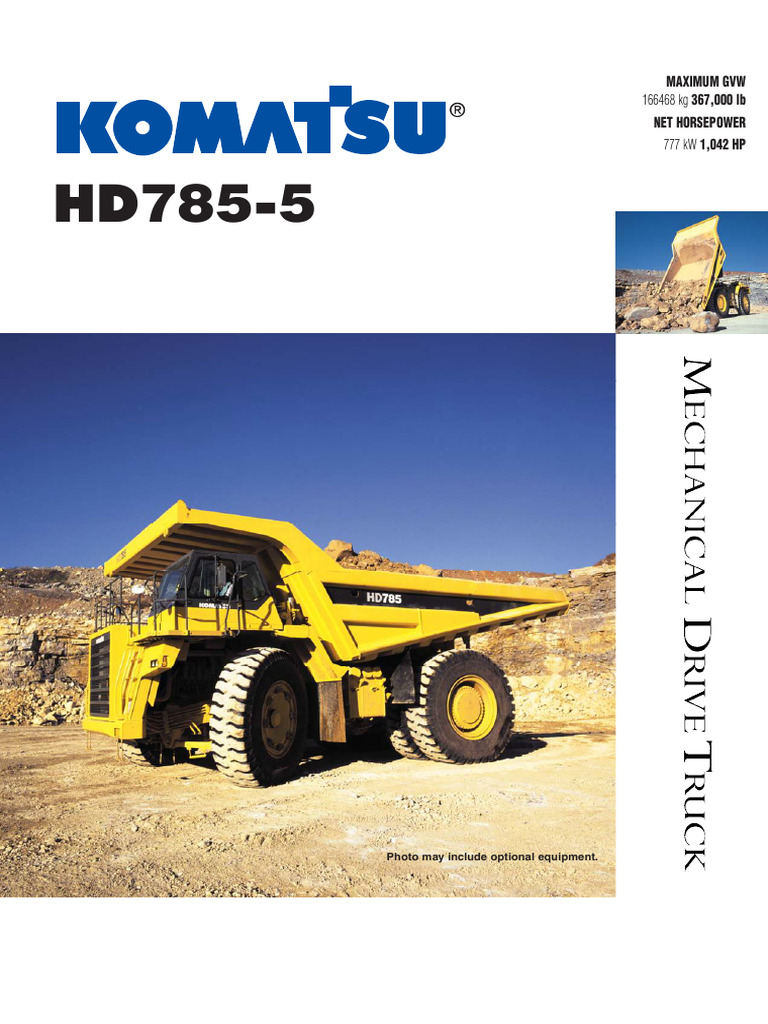 Technical Data Komatsu HD785-5 - Eng - Nord America | PDF