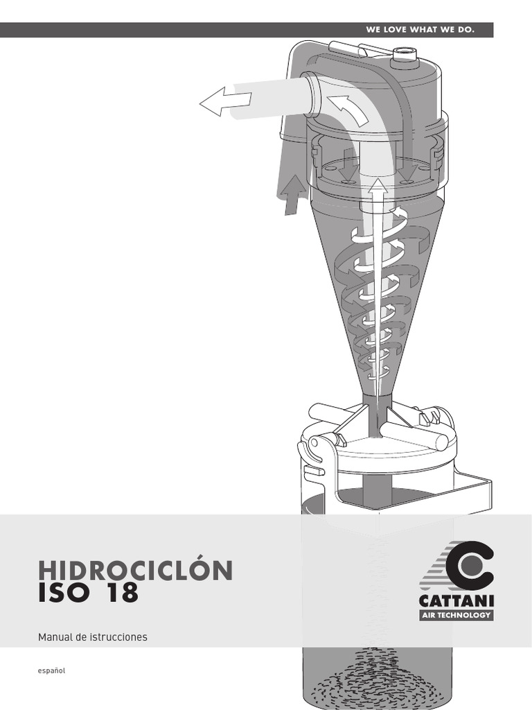 Manual Hidrociclón ISO 18: Instrucciones y Seguridad | PDF | Centrífugo ...