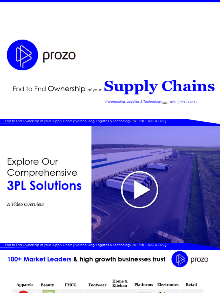 Prozo 2024_D2C Shipping Capabilities | PDF | Warehouse | Logistics