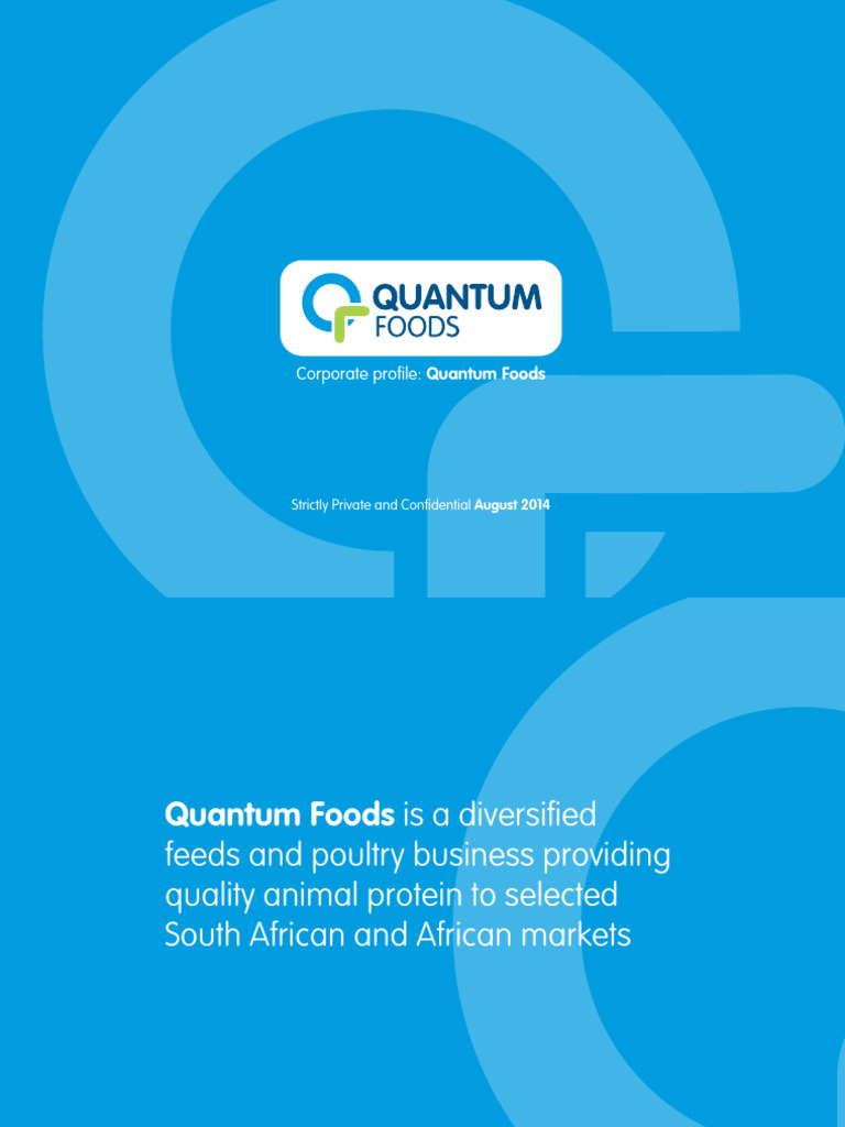 Quantum Foods Corporate Profile 2014 | PDF | Broiler | Livestock
