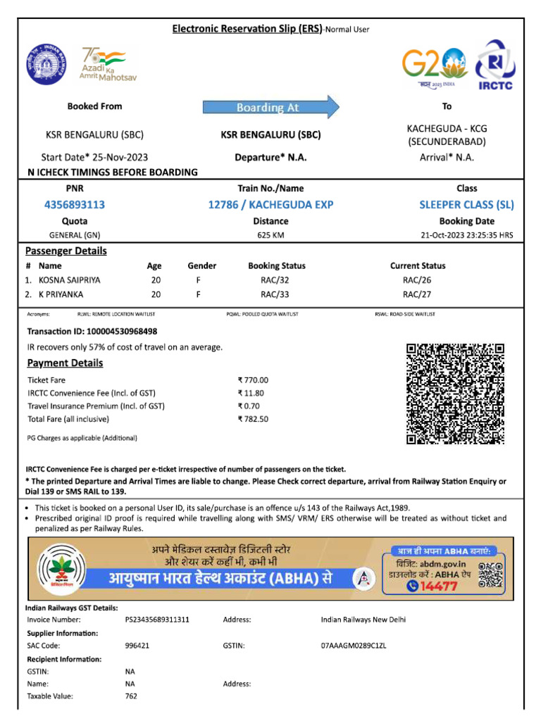 Train Ticket | PDF