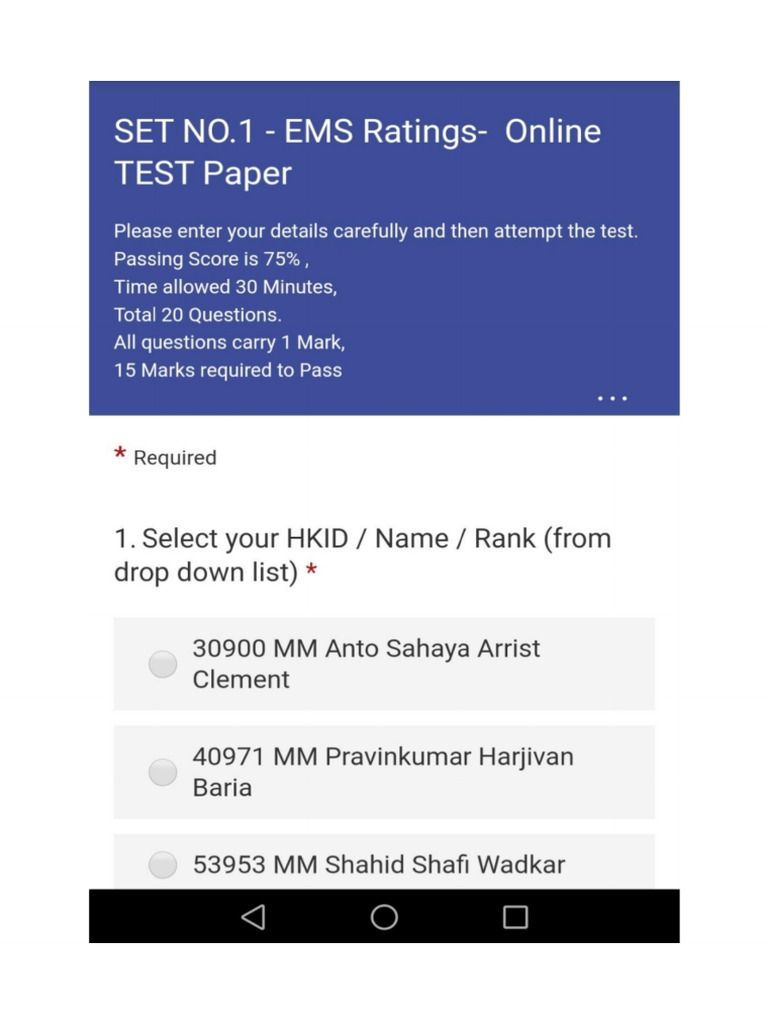 EMS Test Paper | PDF