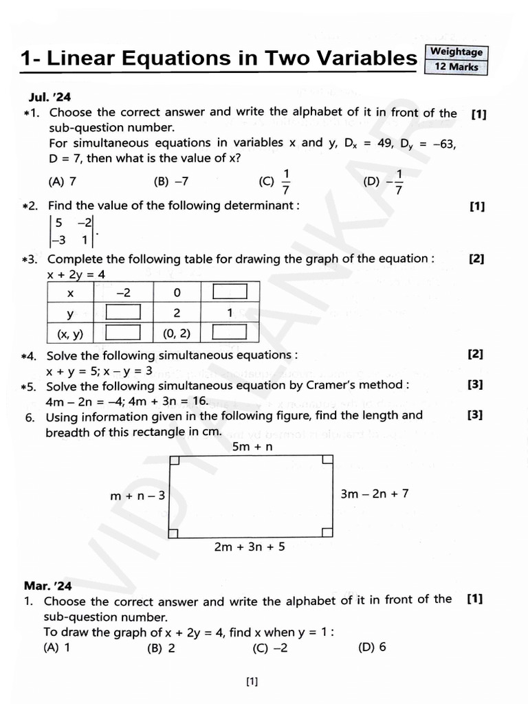 Maths-1 Chapterwise PYQs | PDF