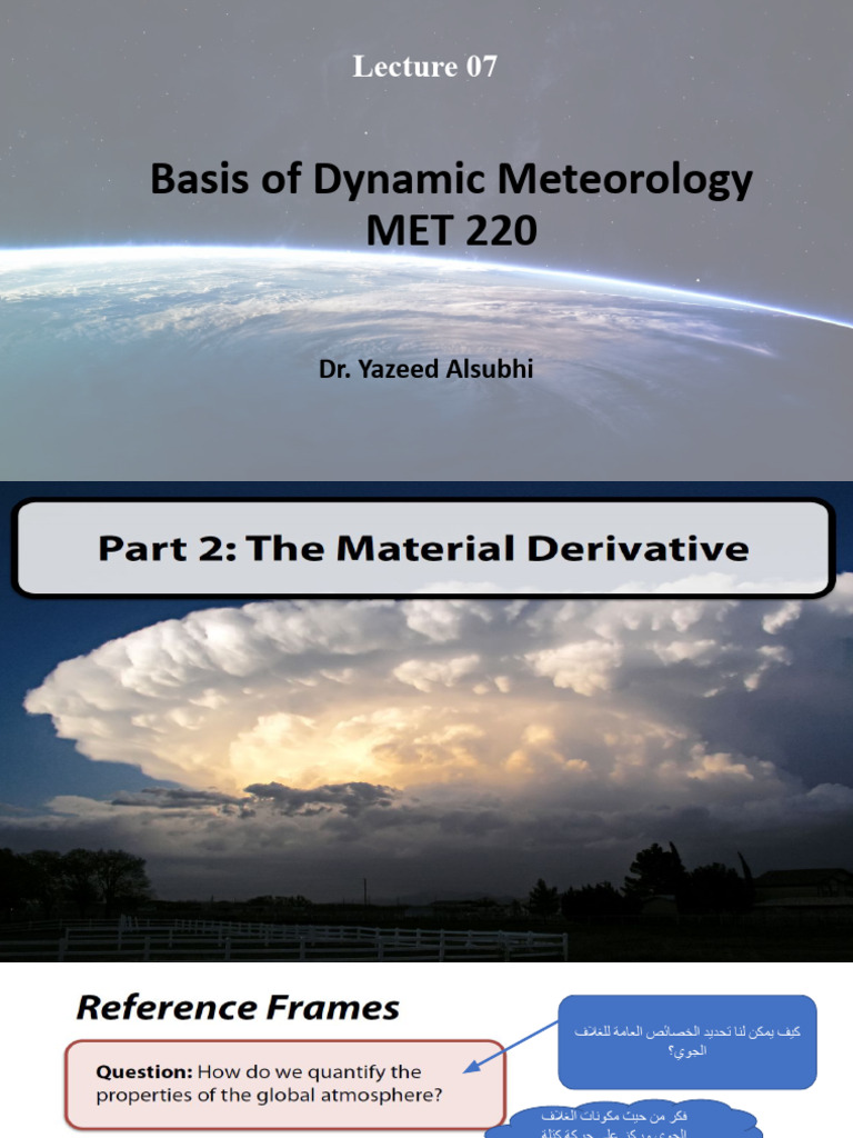 Dynamic Meteorology Lecture 07 | PDF | Theoretical Physics | Calculus