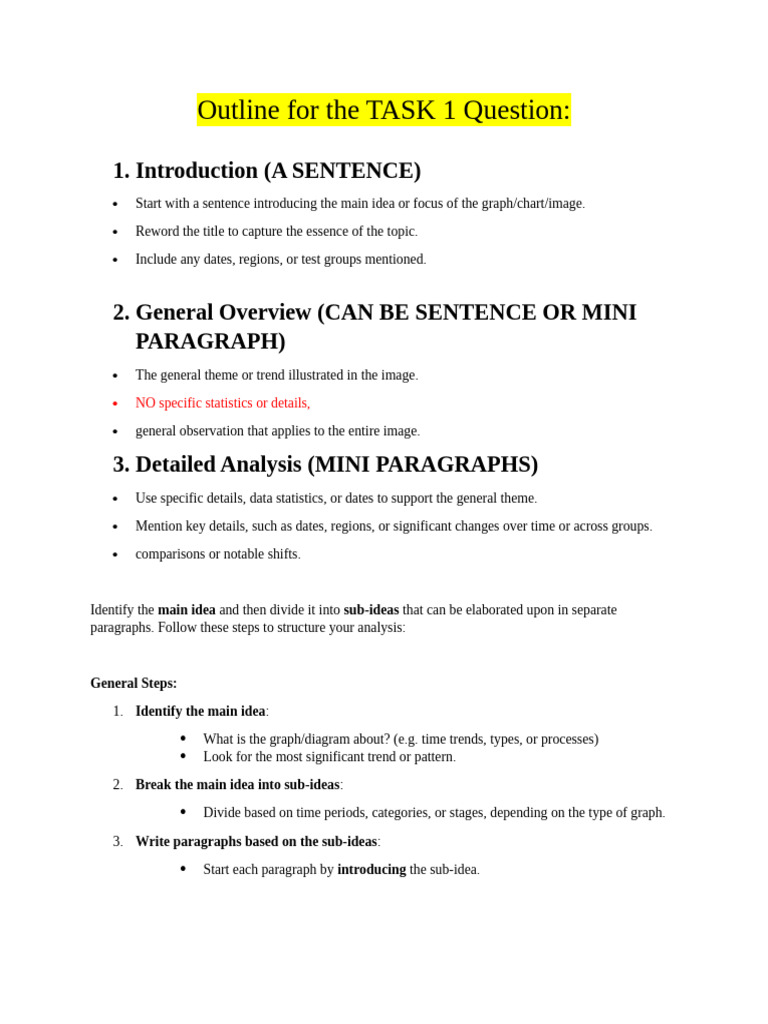 Ielts Task 1 Structure[1] | PDF | Statistics | Fluency