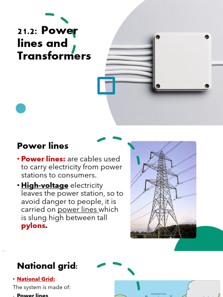21.2 Power lines and Transformers | PDF | Transformer | Electric Power ...