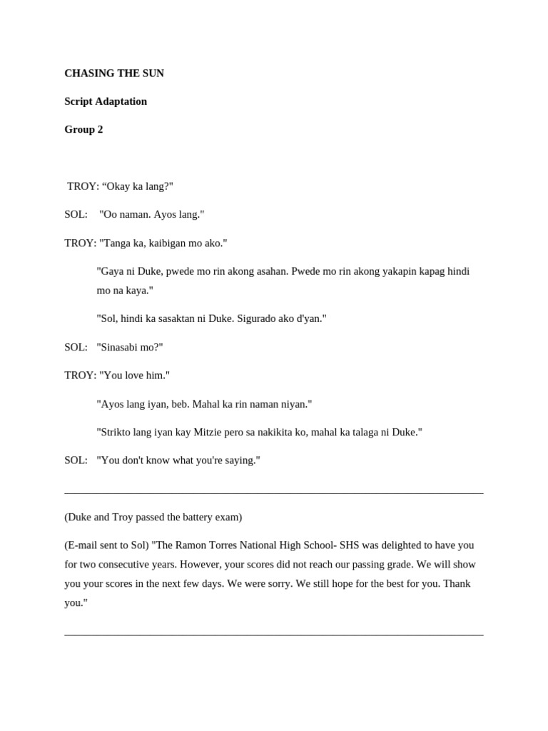 Chasing The Sun | PDF