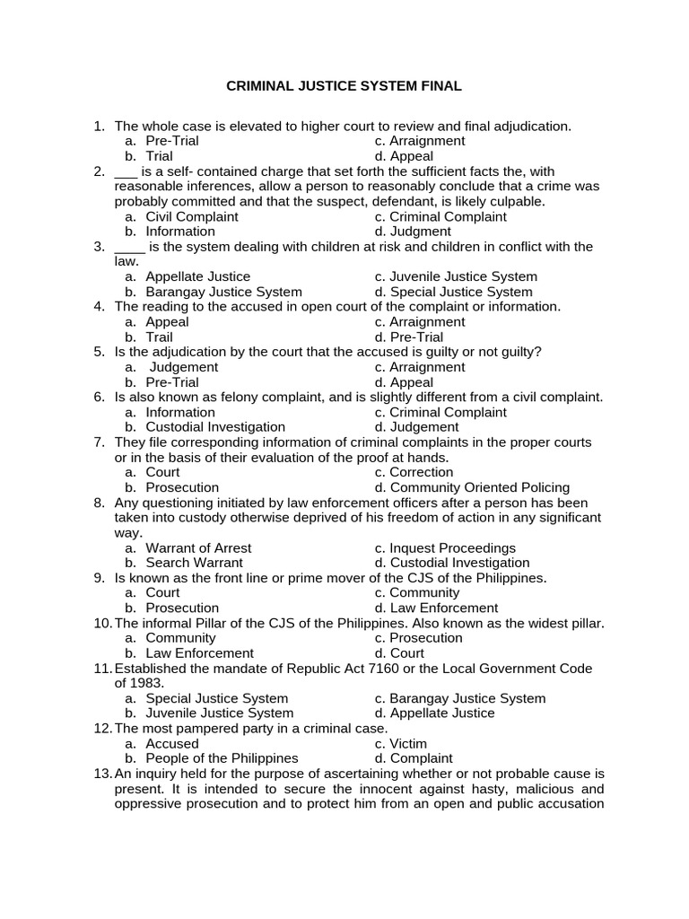 CJS FINAL | PDF | Crimes | Crime & Violence