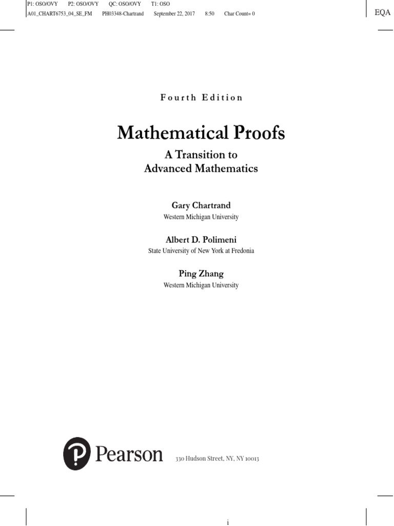 Mathematical Proofs: A Transition To Advanced Mathematics | PDF | Mathematical Proof | Set ...