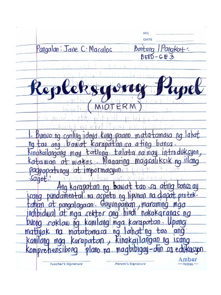 Midterm Repleksyon | PDF