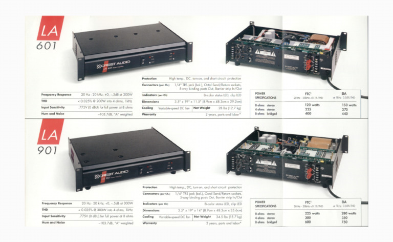 Crest Audio LA-601 Brochure | PDF