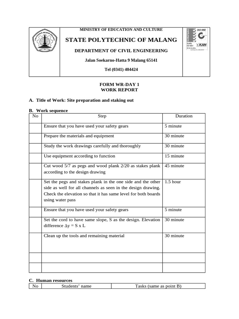 Refa Alana Syalwa Saputra Site Preparation and Staking Out | PDF
