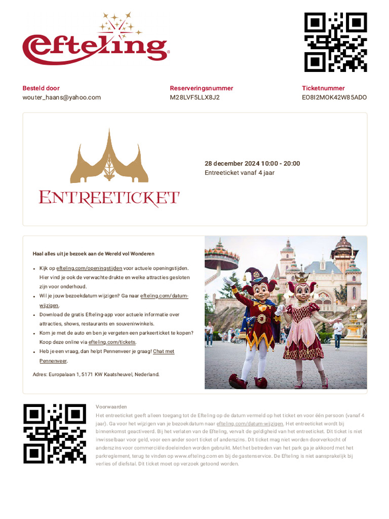 Tickets Efteling Philippe Stijn | PDF