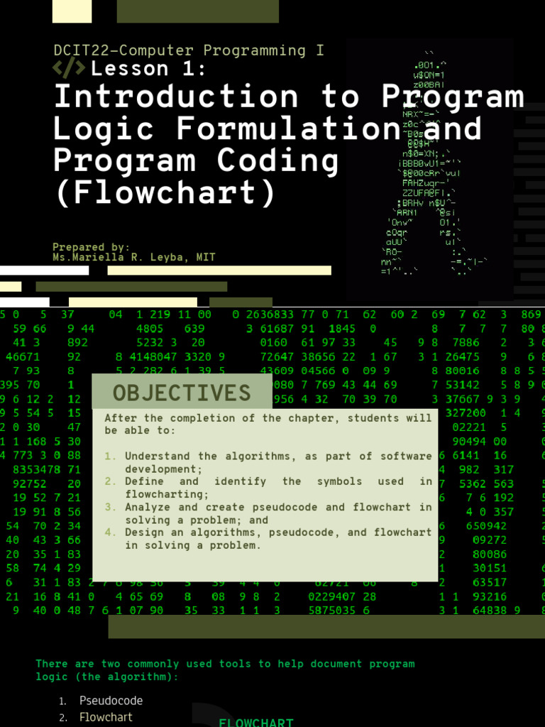 2.-DCIT22-Introduction-to-Program-Logic-Formulation-and-Program-Coding-Copy-1 | PDF | Algorithms ...