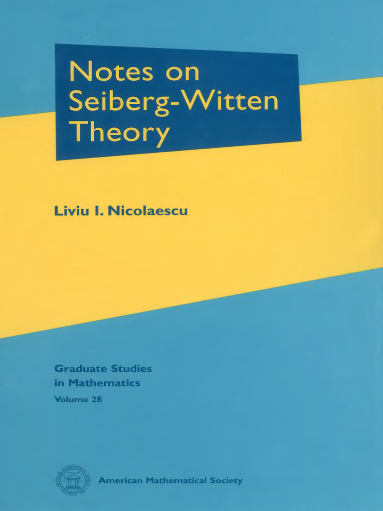 Notes On Seiberg-Witten Theory (PDFDrive) | PDF