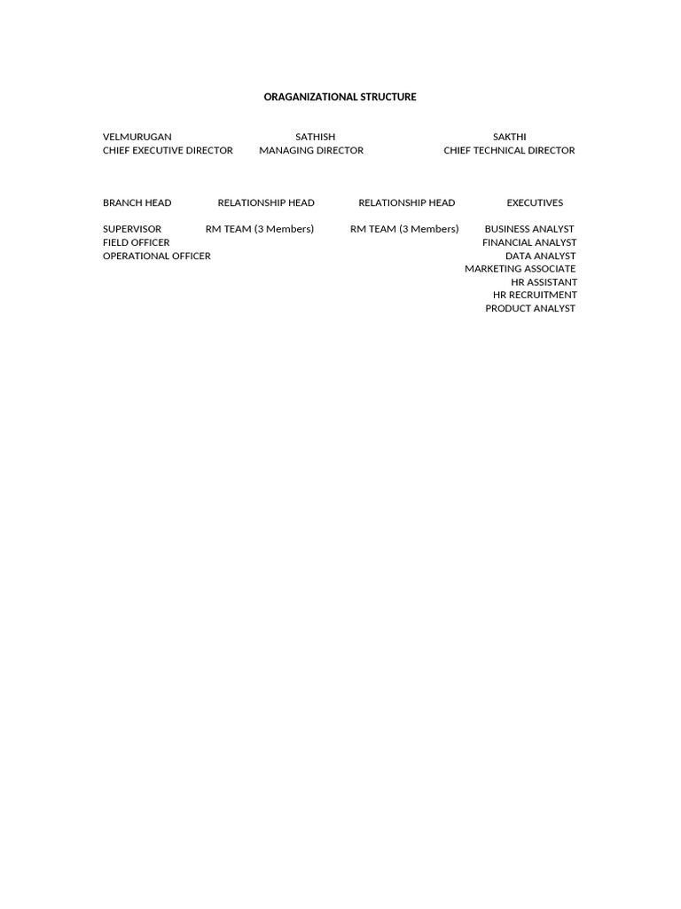 Oraganizational Structure | PDF