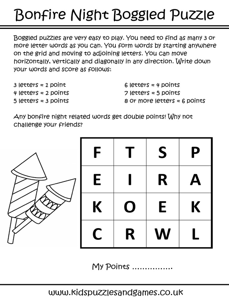 Bonfire Night Boggled Puzzle | PDF