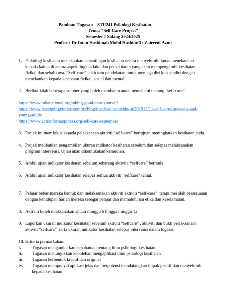 Panduan Tugasan | PDF