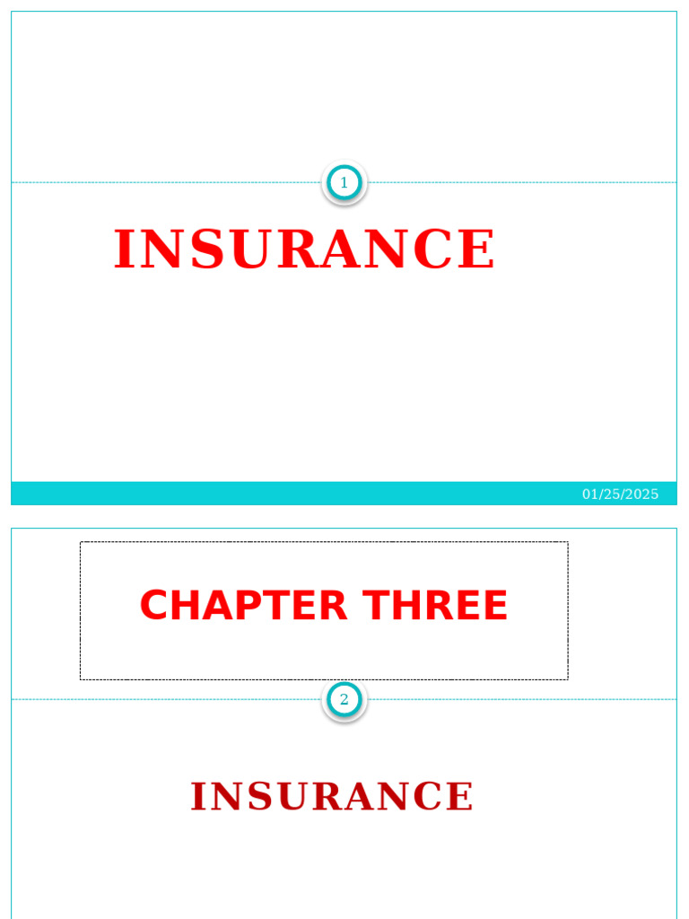 Insurance - CHAPTER | PDF | Insurance | Risk