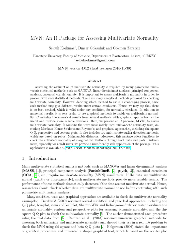 Assumptions | PDF | Normal Distribution | Multivariate Statistics