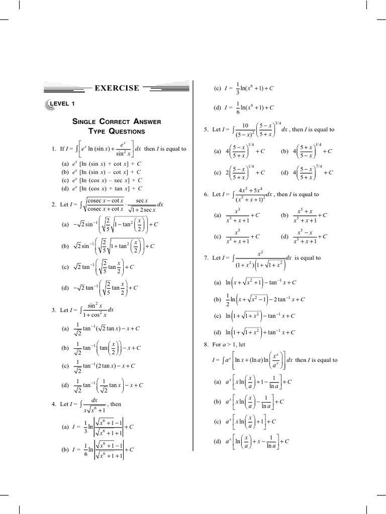 Indefinite Integration | PDF | Mathematical Objects | Mathematical Relations