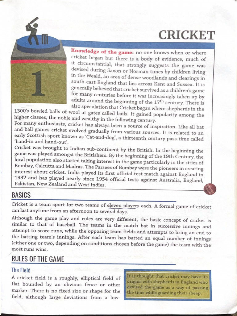 Cricket Notes | PDF