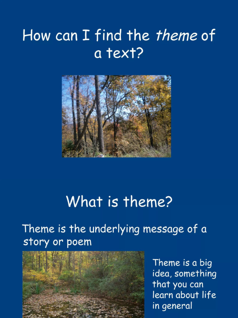 How To Find Theme | PDF
