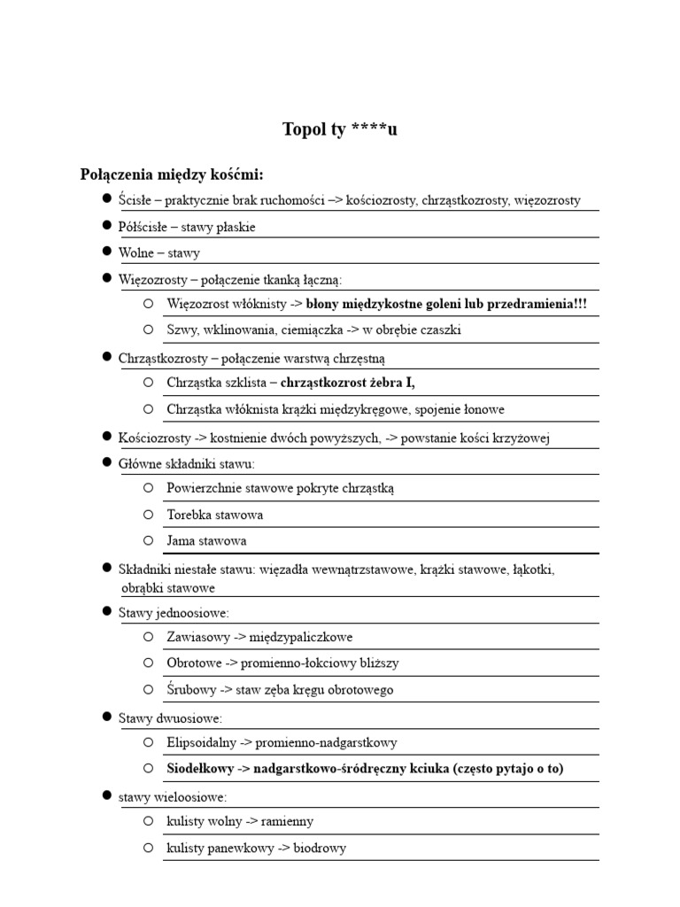 Skrypt Topola 1 Semestr | PDF