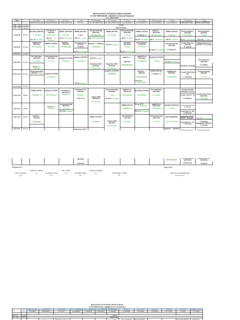 Super Final Class Prog 2024 2025 2nd | PDF