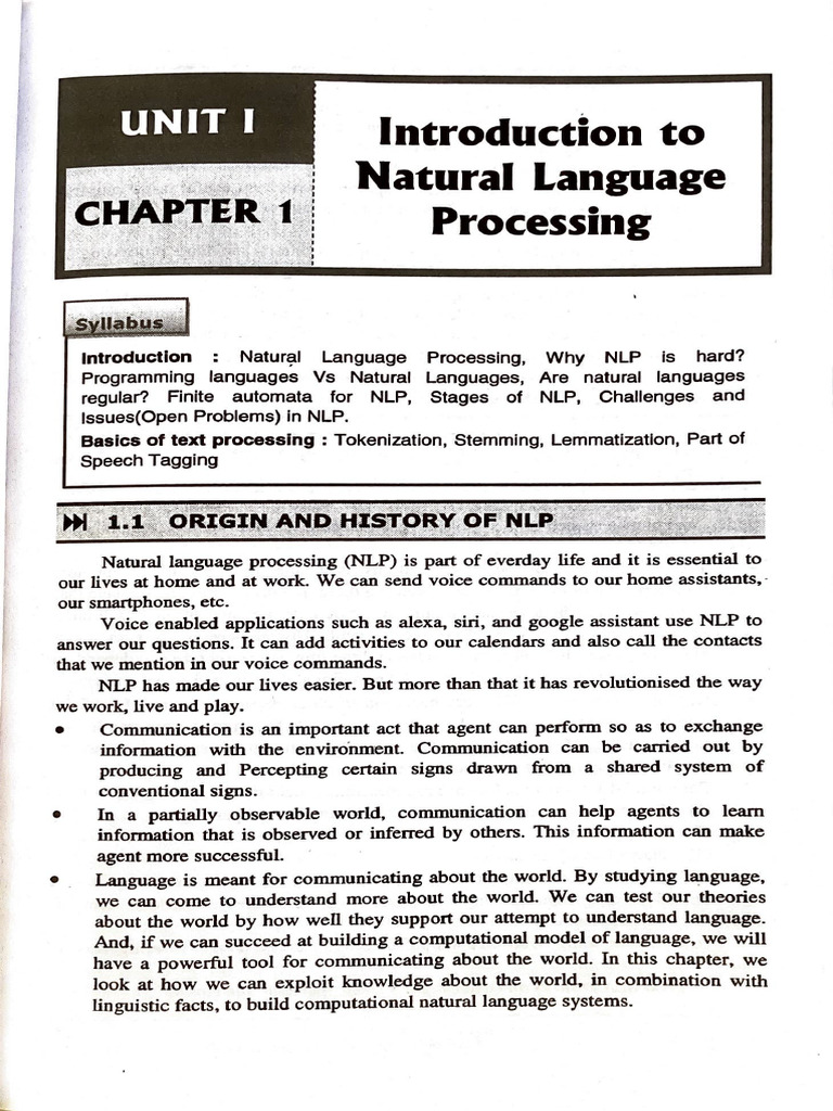 NLP Unit 1-1 | PDF