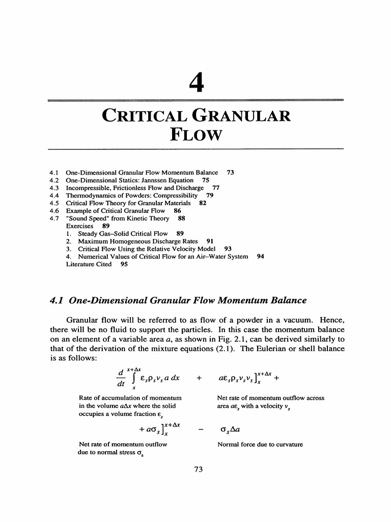 Granular Flow Mechanics Guide | PDF | Fluid Dynamics | Momentum