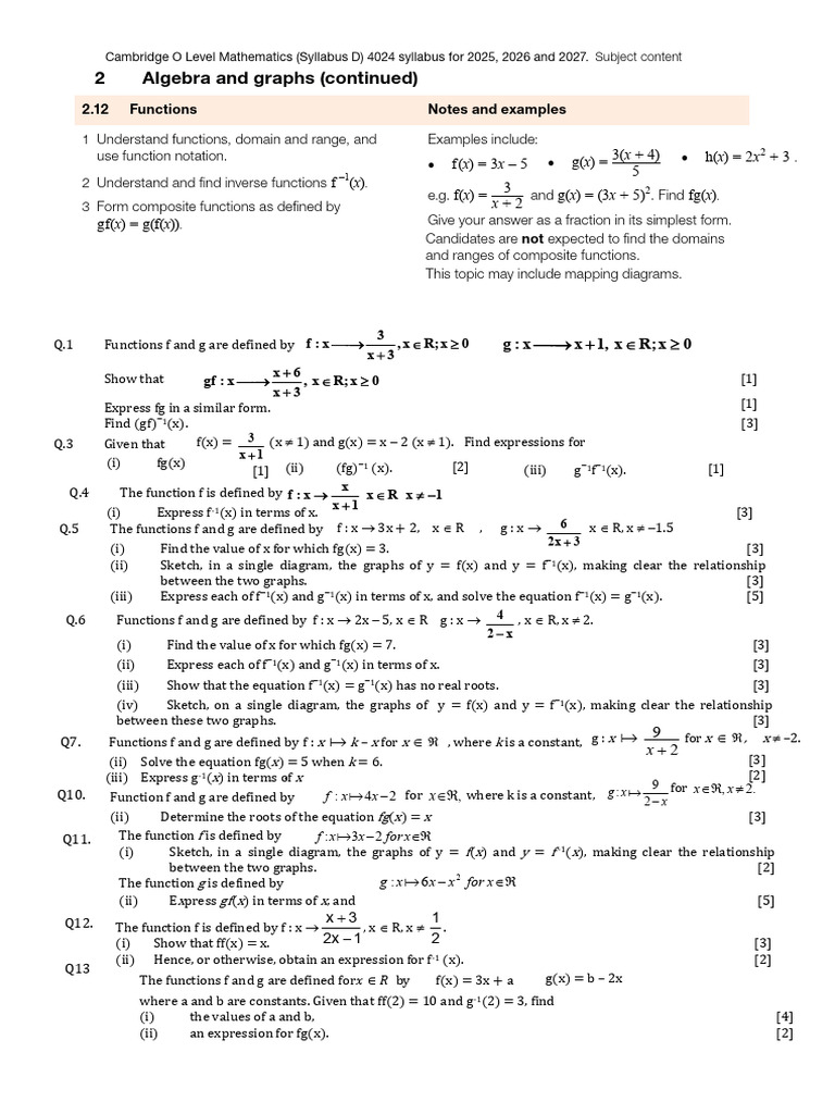 Topic # 26 Funtion Notation New 2025 | PDF | Function (Mathematics) | Mathematical Logic