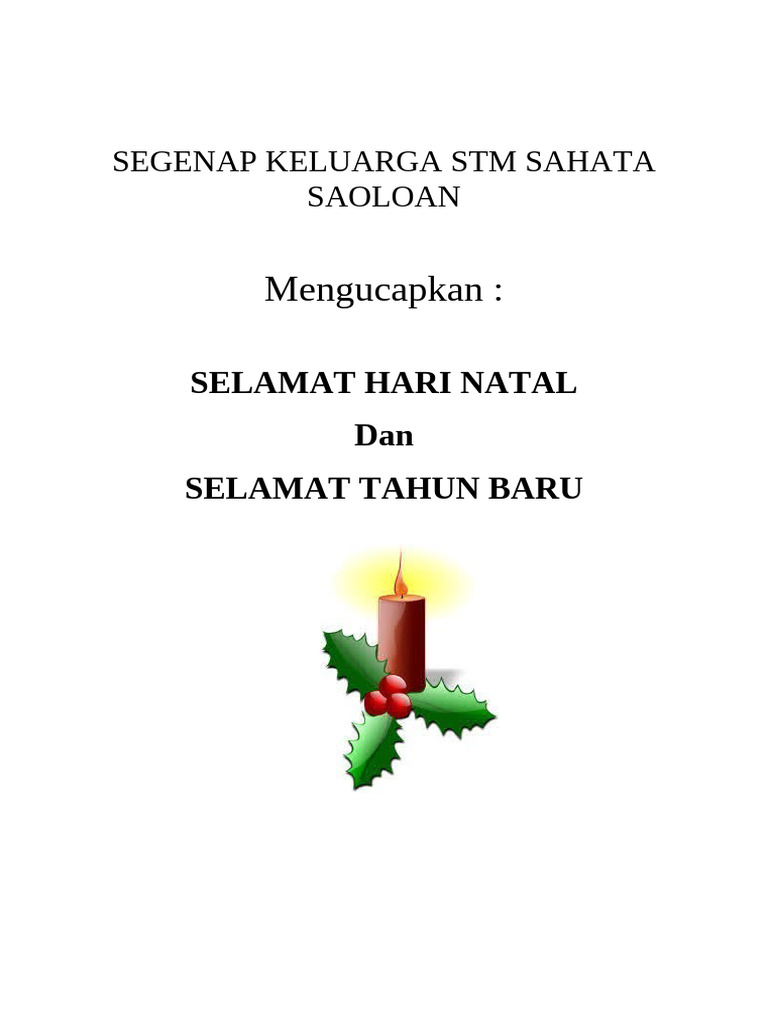 Contoh Tata Ibadah Natal STM | PDF