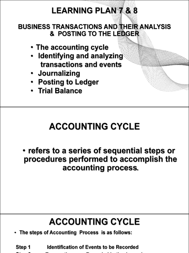 Act Ibf 110 Journalizing Learning Plan 78 | PDF | Debits And Credits ...