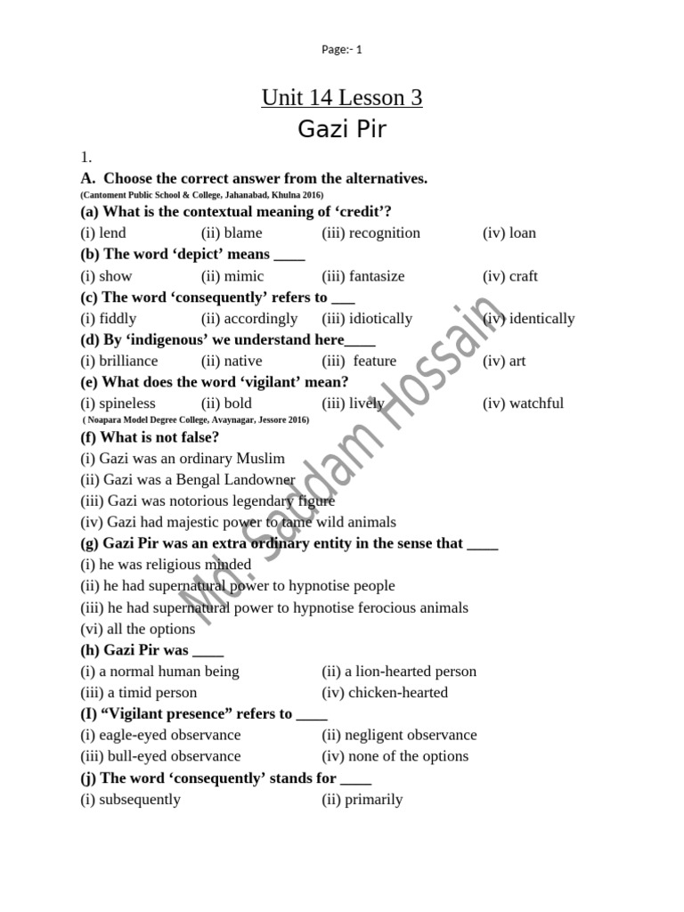 Unit 14 Lesson 3 | PDF